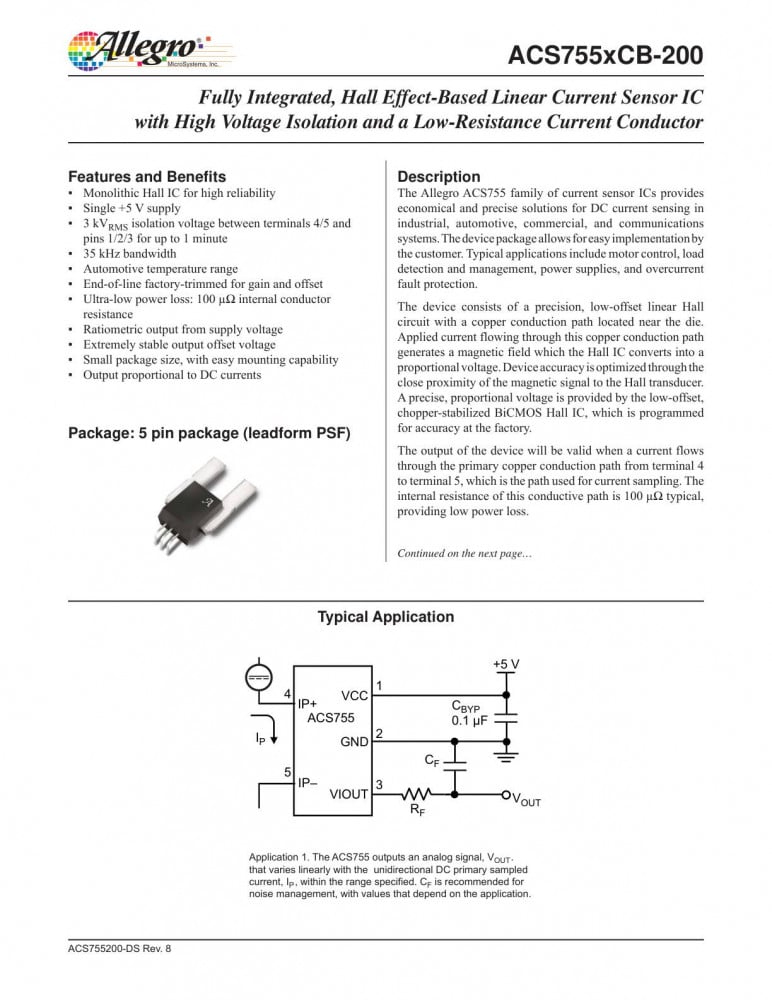 ACS755 datasheet page 2