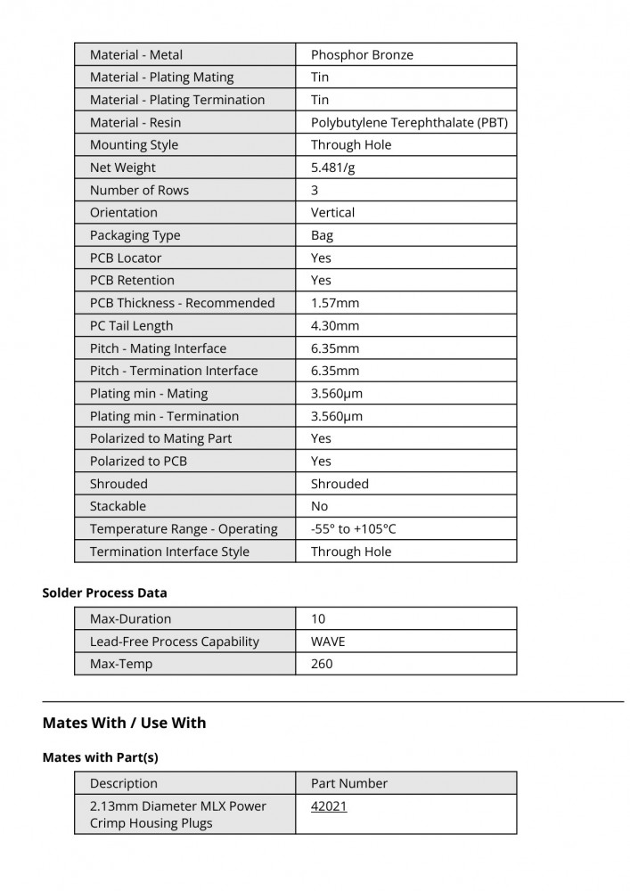 MOLEX 365380007 document preview, page 3