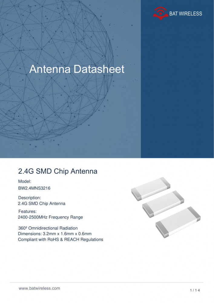 BW2.4MNS3216 datasheet page 1