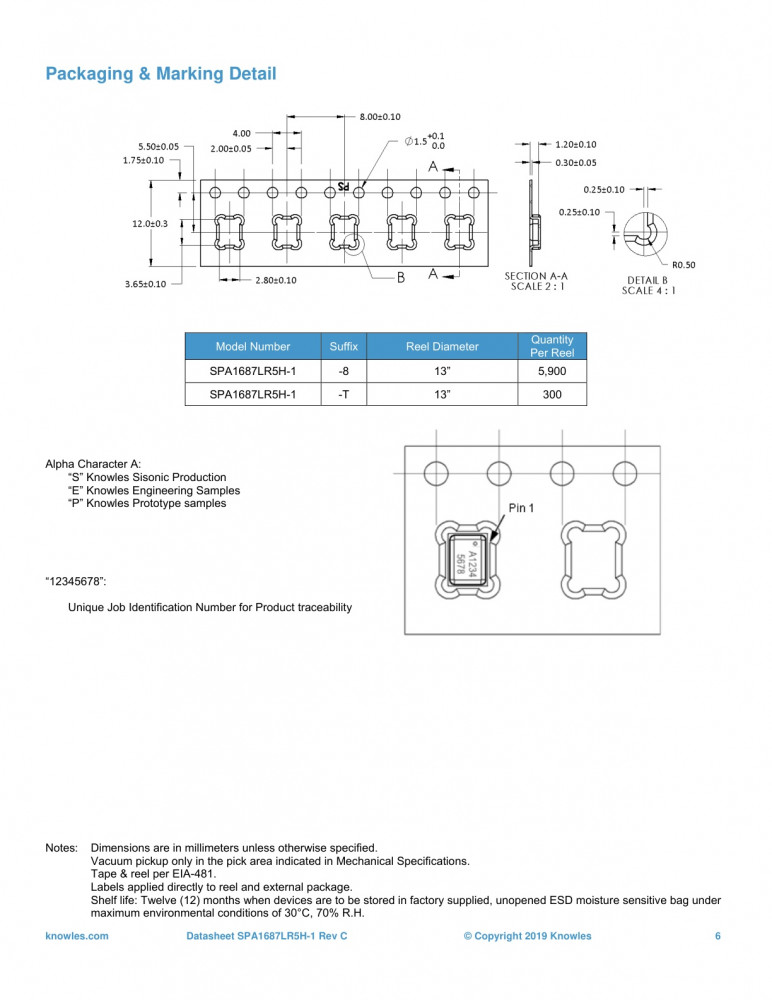 Knowles FG38-31011-S16 technical document page 6