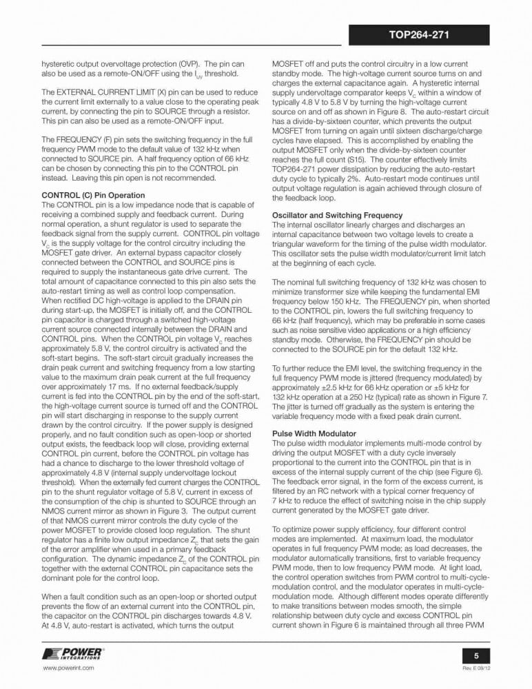 TOP266EG datasheet page 5