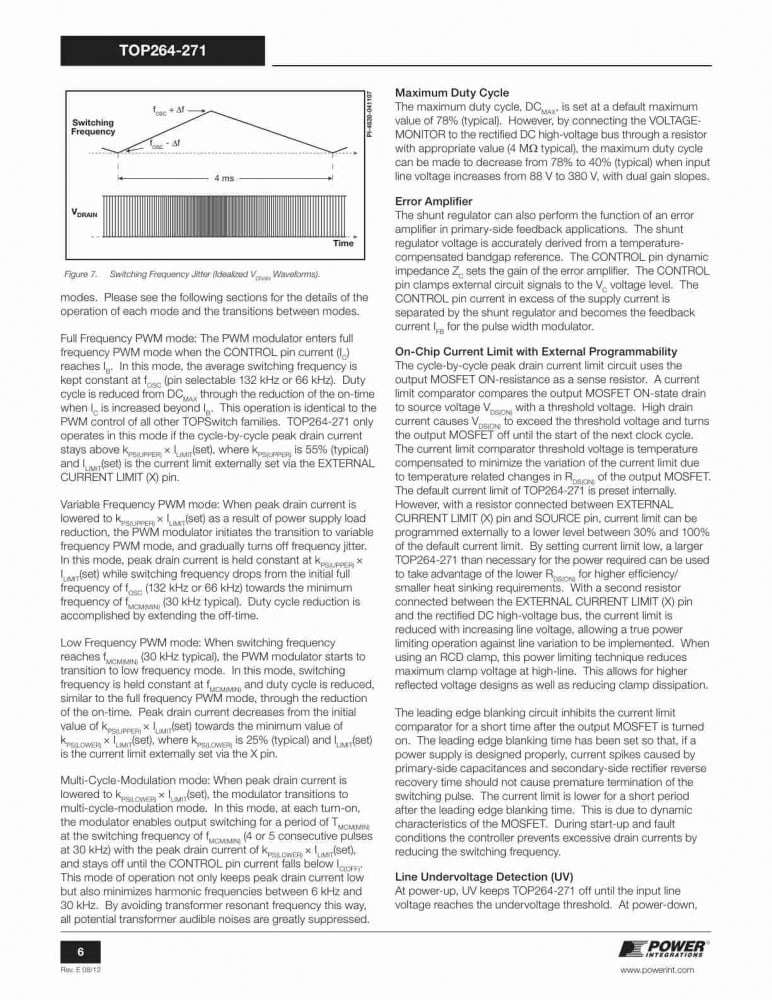TOP266EG datasheet page 6