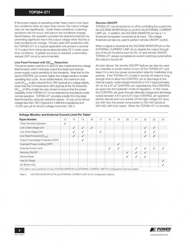 TOP266EG datasheet page 8