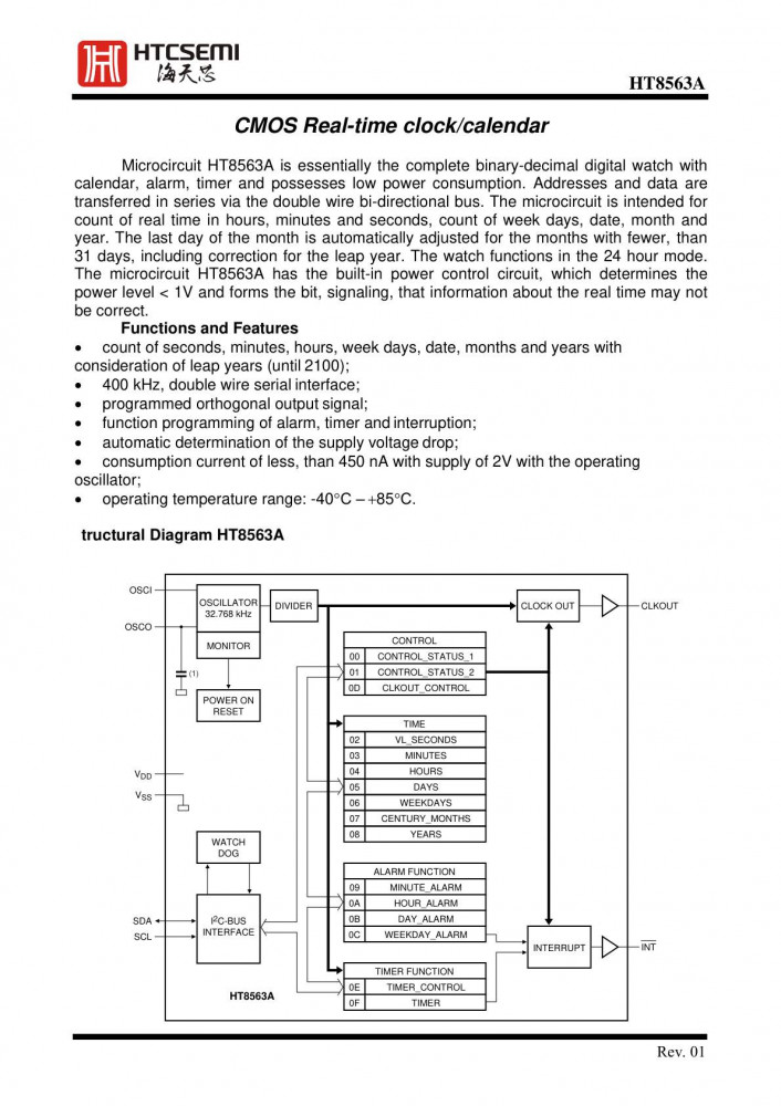 HT8563ANZ datasheet page 1