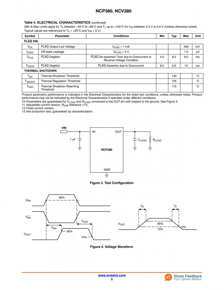 NCP380 datasheet page 5