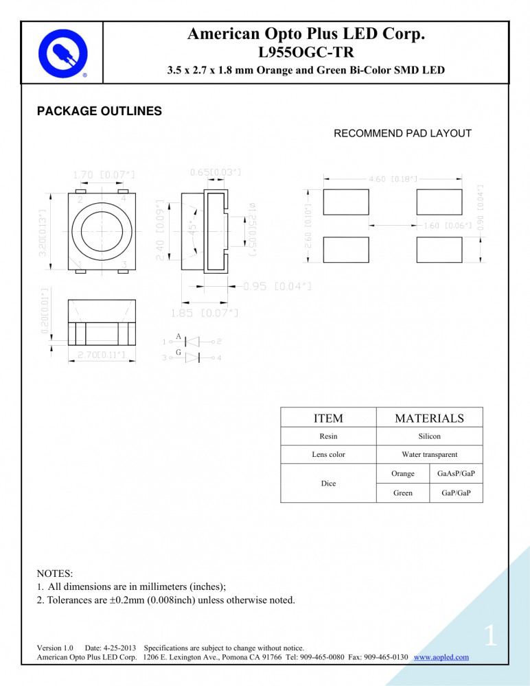 L955OGC-TR technical document page 1