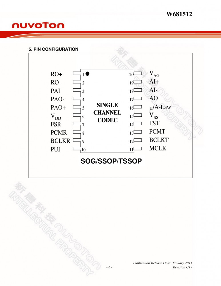 W681512 datasheet page 6