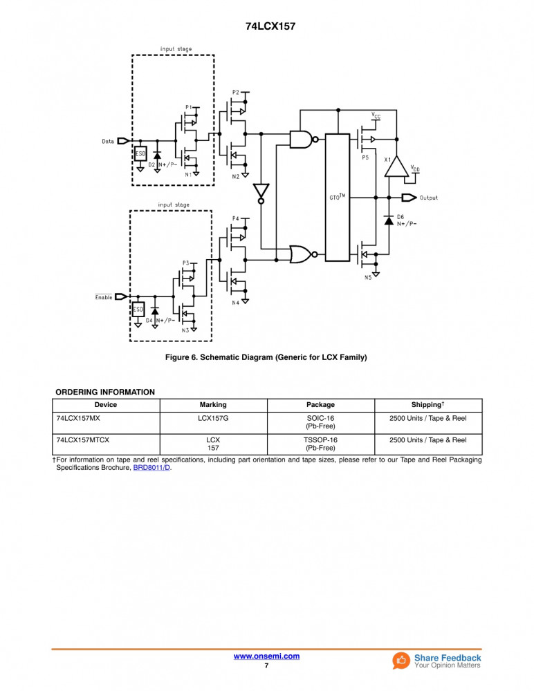 74LCX157 datasheet page 7