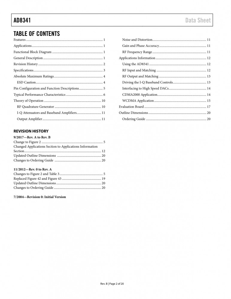 AD8341 datasheet page 2