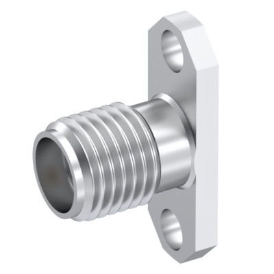 SMA / 2 HOLE FLANGE JACK RECEPTACLE WITH EMI GASKET FOR PIN 0.5MM for sale