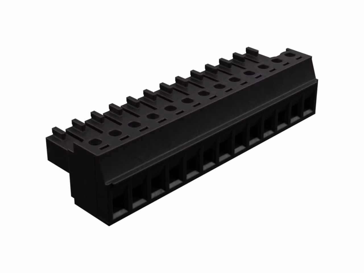 3.81mm Pitch Eurostyle Horizontal Plug, with Reverse Imprinting, Gold (Au) Plated, Black, 13 Circuits for sale