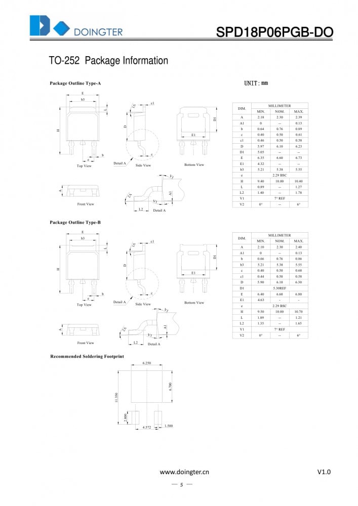 SPD18P06PGB-DO datasheet page 5