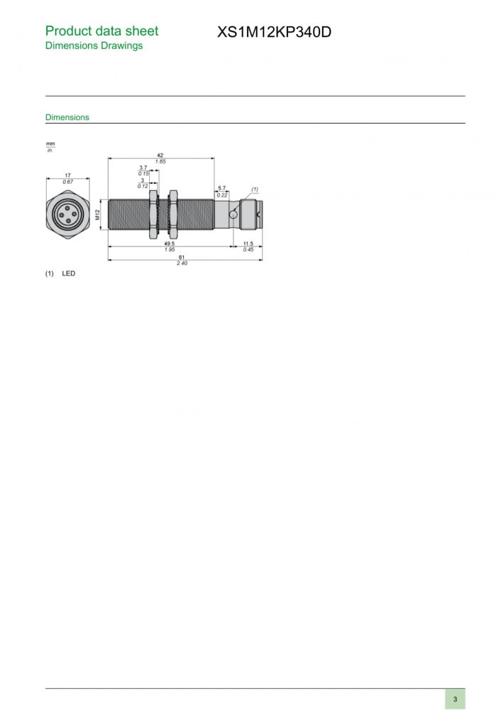 XS1M12KP340D technical document page 3