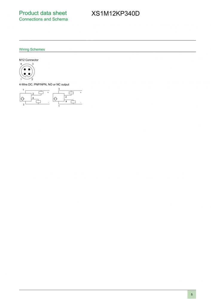 XS1M12KP340D technical document page 5