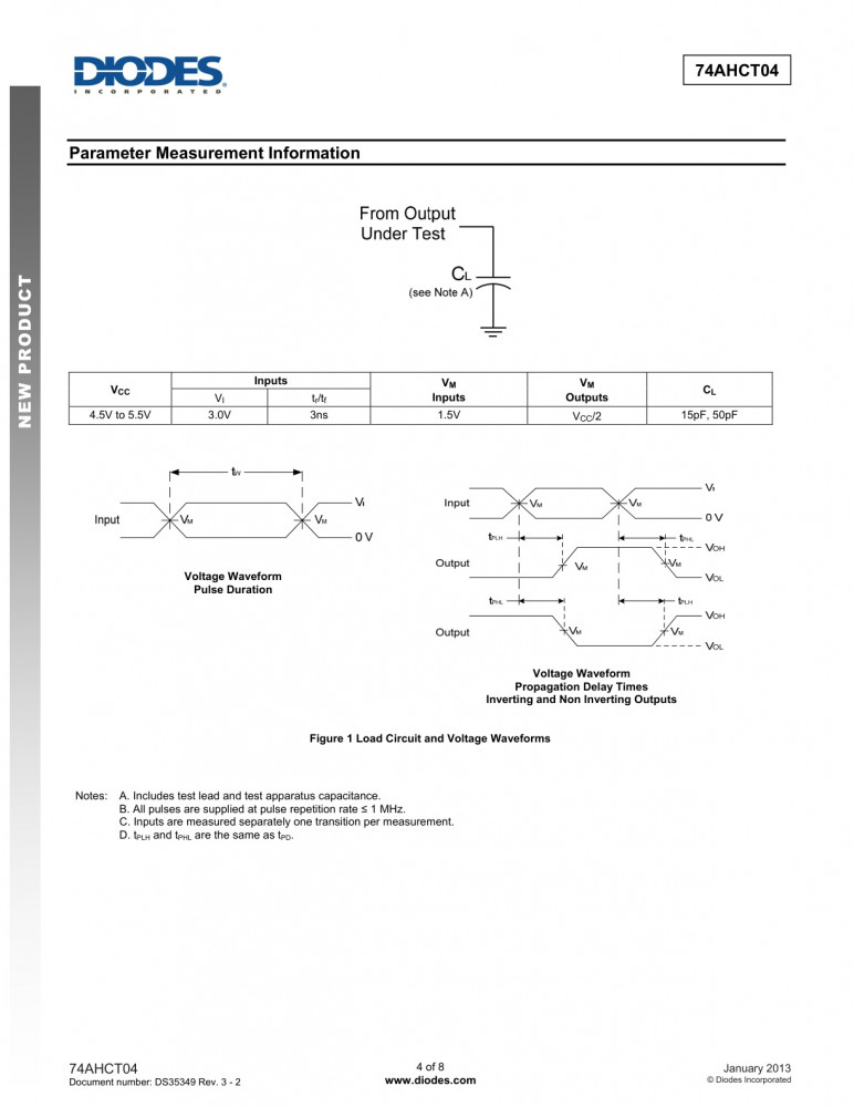 74AHCT04S14-13 datasheet page 4