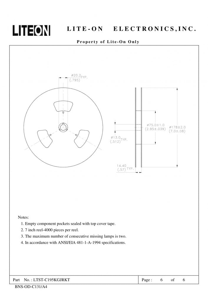 LTST-C195KGJRKT datasheet page 6