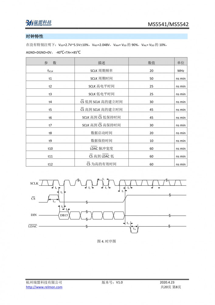 MS5542 datasheet page 8