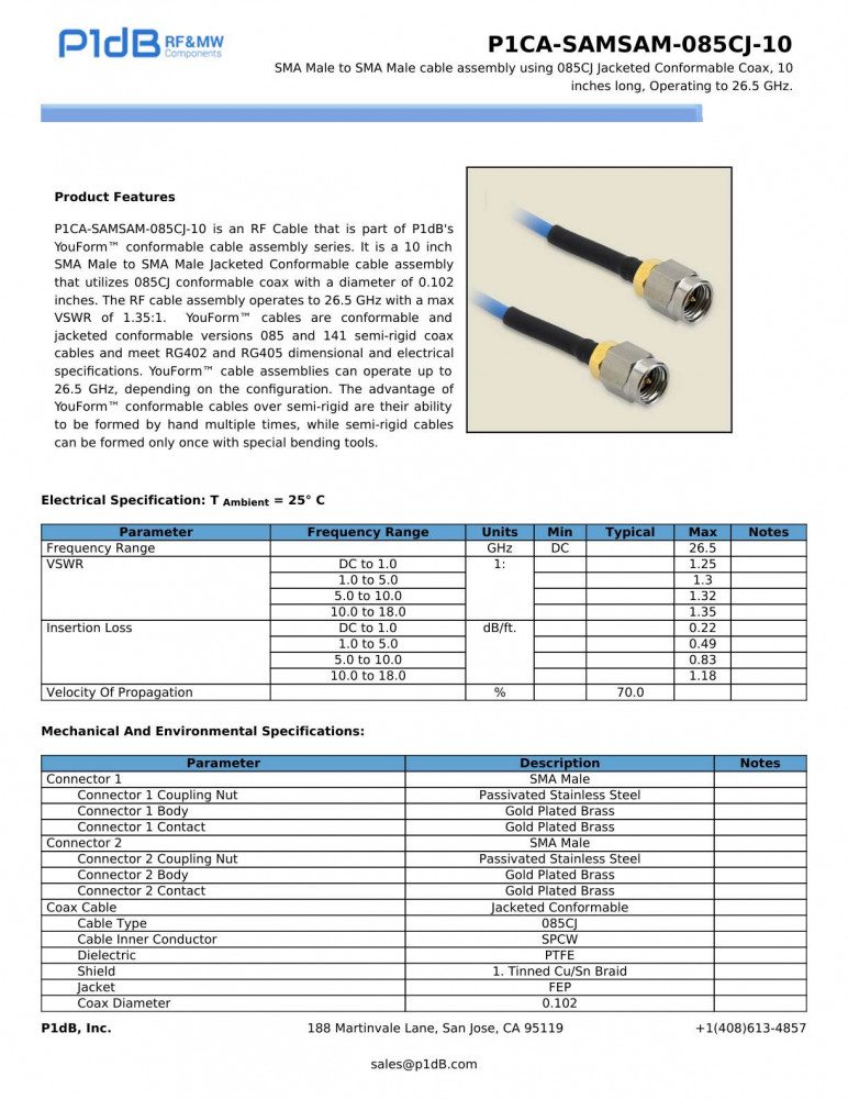 P1CA-SAMSAM-085CJ-10 product documentation page