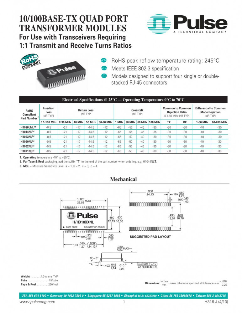 H1062NL technical document page 1