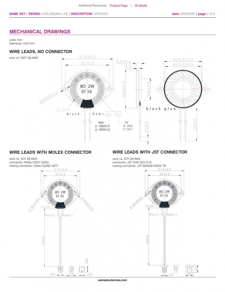 CMS-28528N-L152 technical document page 2