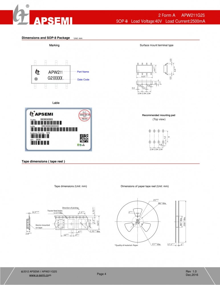 APW211G2S datasheet page 4