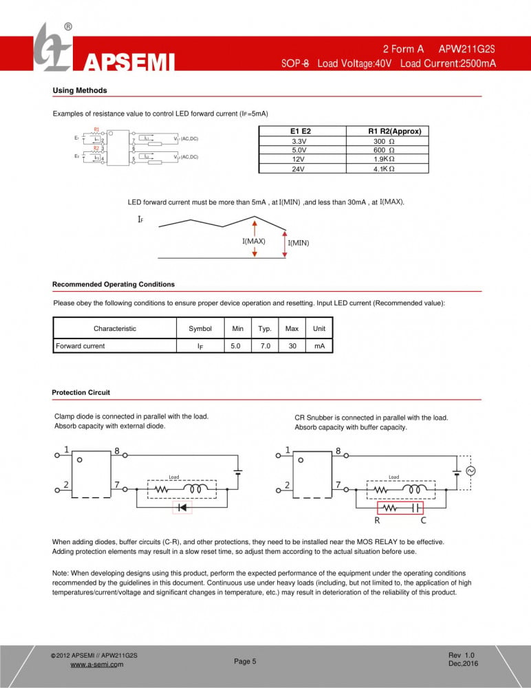 APW211G2S datasheet page 5