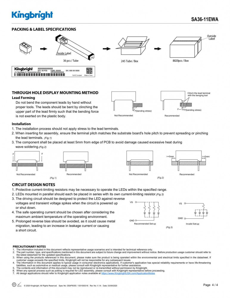 SA36-11EWA datasheet page 4
