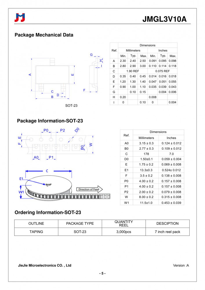 JMGL3V10A datasheet page 5