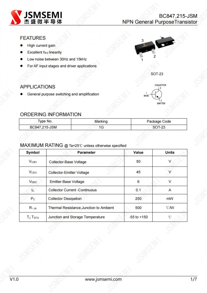 BC847,215-JSM datasheet page 1