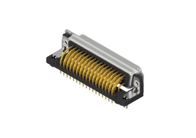 D-SUB Dual Port • Dual port 25-pos. /25-pos. • Dual port socket upper / Socket bottom • Solder pin angled .625