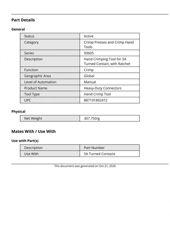 MOLEX 936050069 product documentation image, page 2