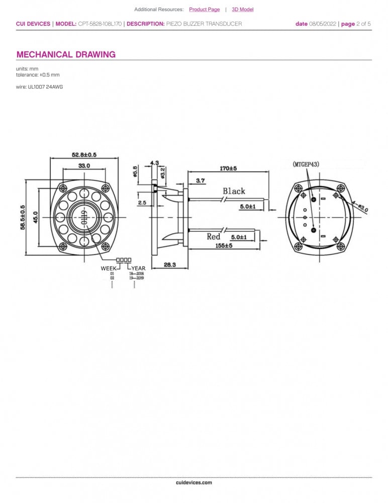 CPT-5828-108L170 datasheet page 2
