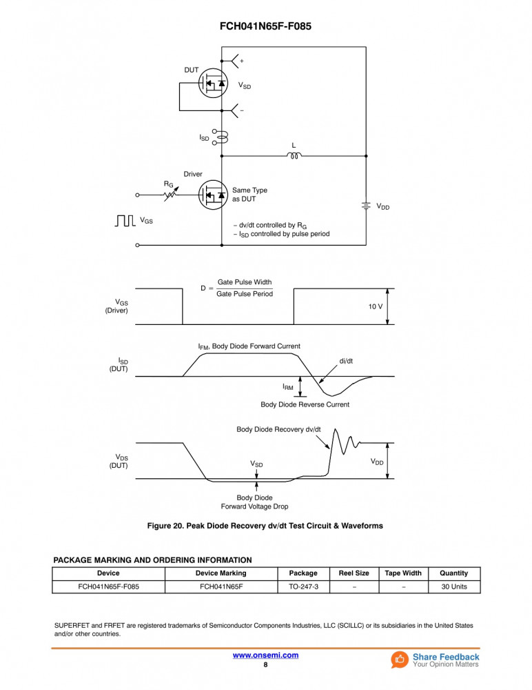 FCH041N65F-F085 datasheet page 8