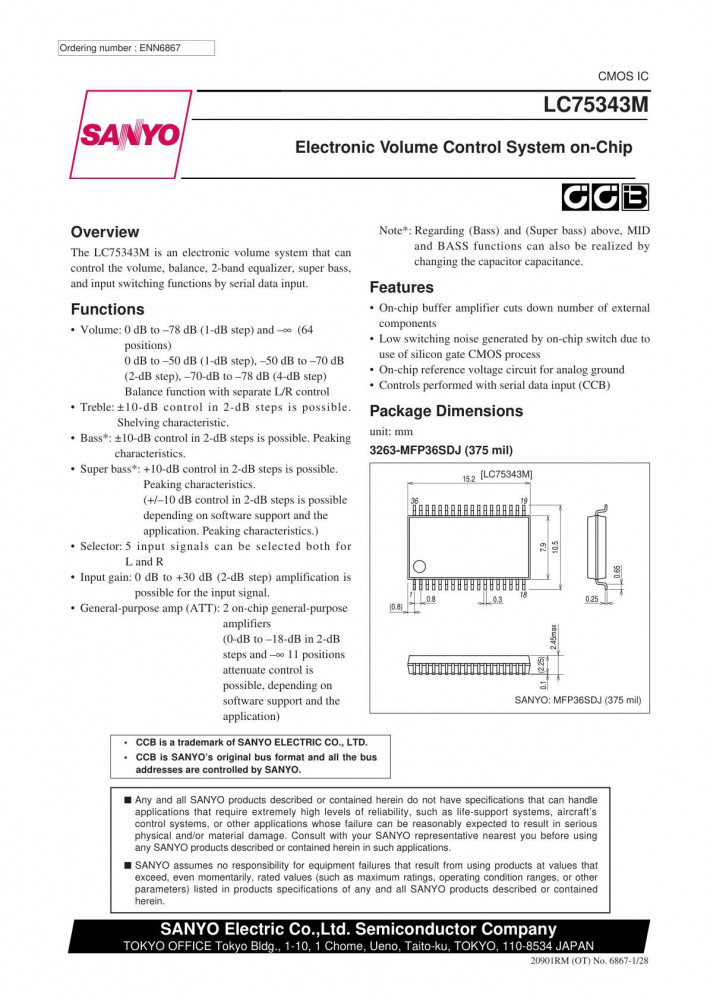 LC75343M document page 1