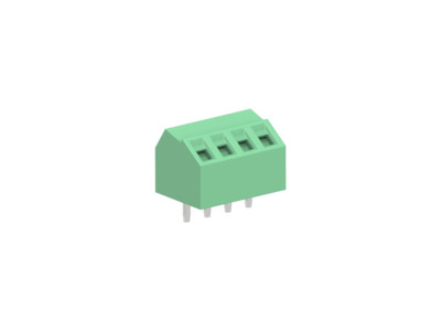 3.50mm Pitch Eurostyle 55° Wire Entry Fixed Mount PCB Terminal Block, 4 Circuits for sale