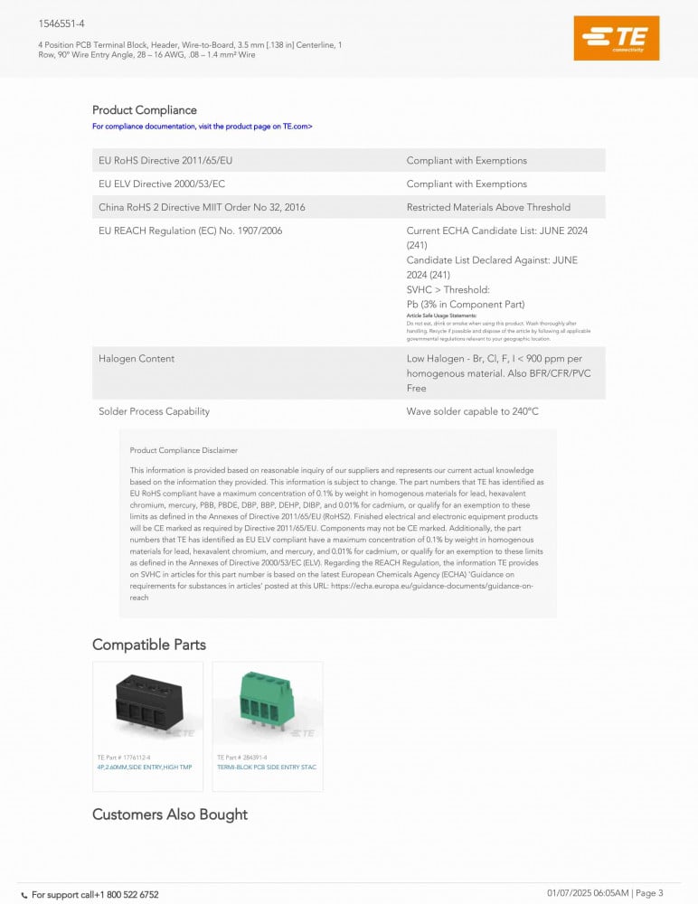 TE Connectivity 1546551-4 technical document page 3