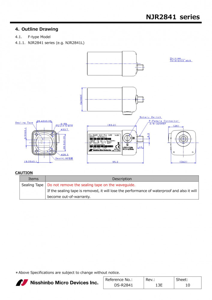 NJR2842 series datasheet page 10