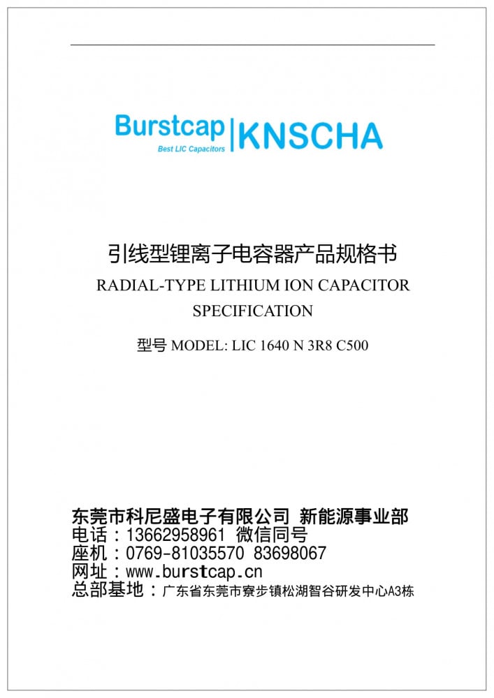 LIC1640N3R8C500 datasheet page 1