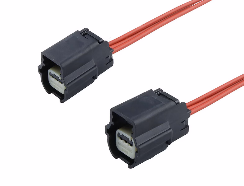 MX64 Female-to-MX64 Female Off-the-Shelf (OTS) Cable Assembly, Single Row, 300.00mm Length, Tin (Sn) Plating, 2 Circuits, Black