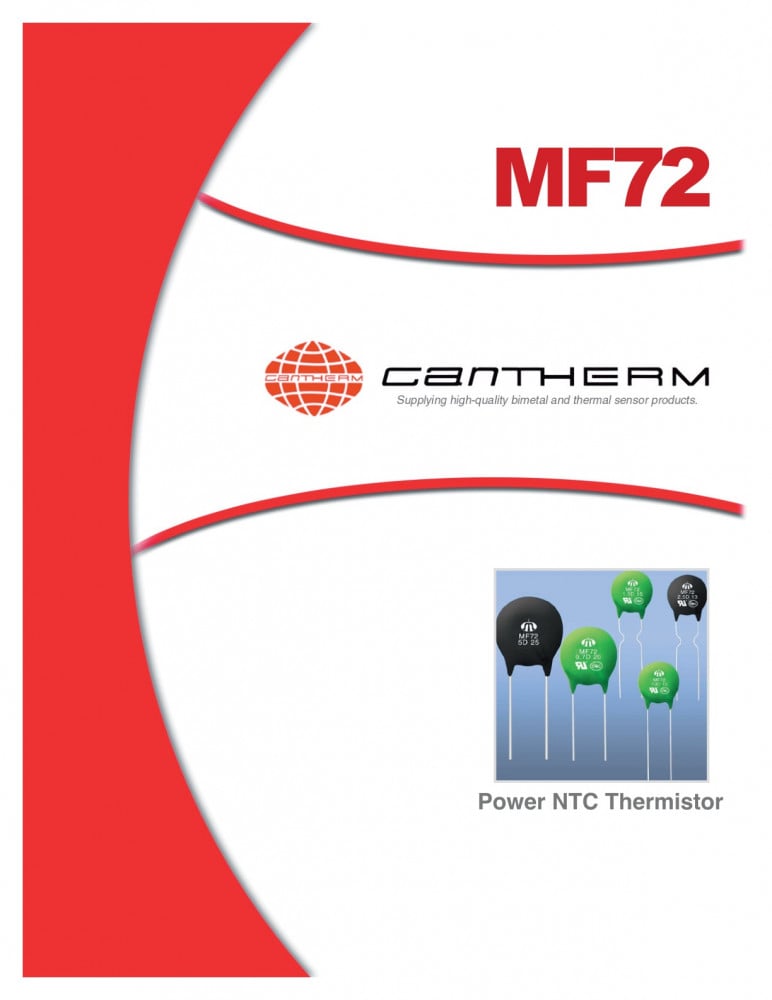 Cantherm MF72 datasheet page 1
