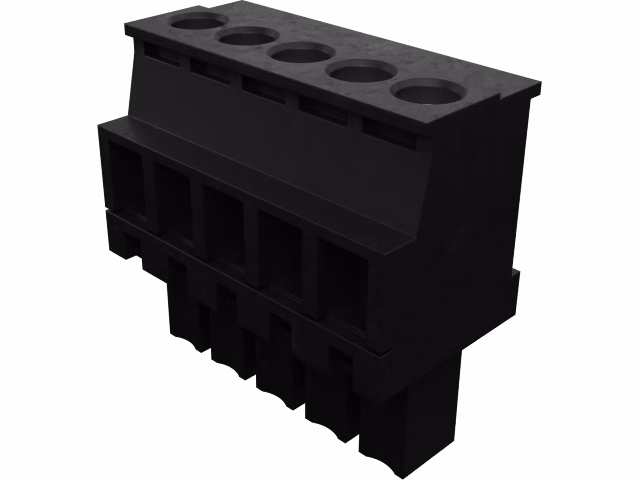 3.81mm Pitch Eurostyle Vertical Plug, with Standard Imprinting, Rear Wire Entry, Black, 5 Circuits for sale