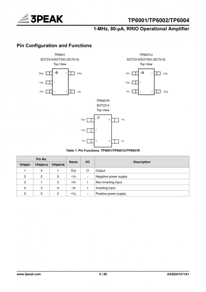 TP6001-CR datasheet page 4