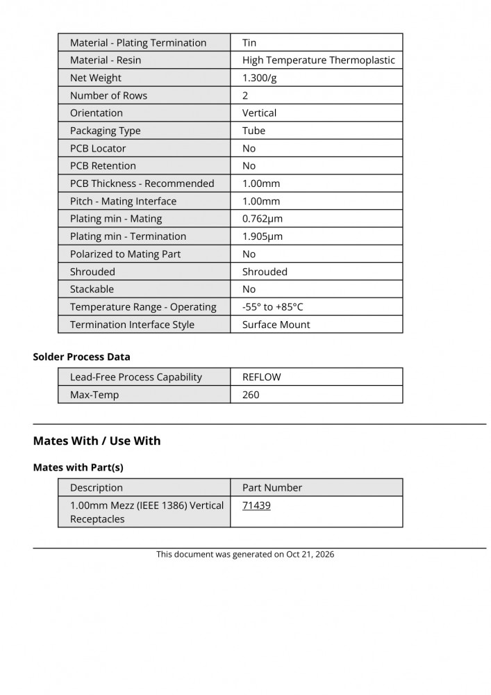 Technical document image 3 for MOLEX 714362564