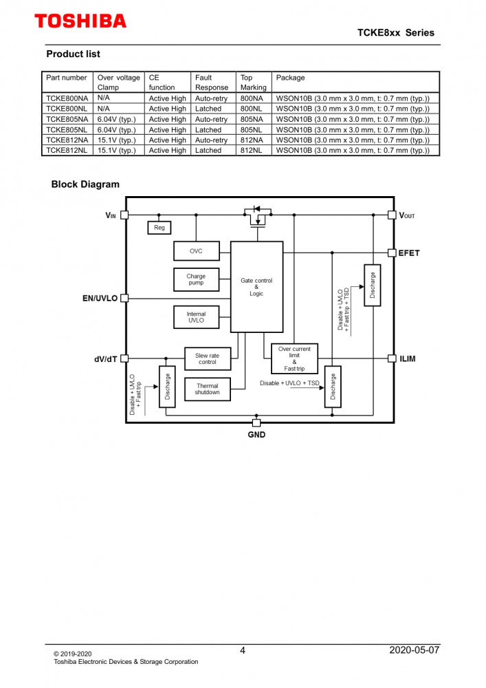 TCKE800NL datasheet page 4