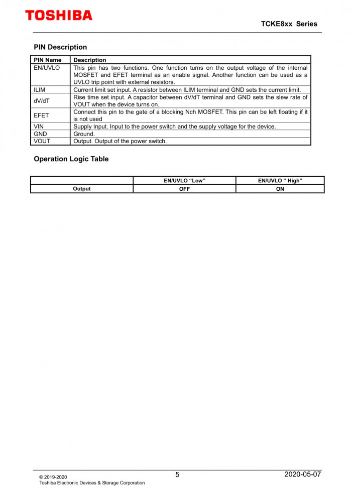 TCKE800NL datasheet page 5