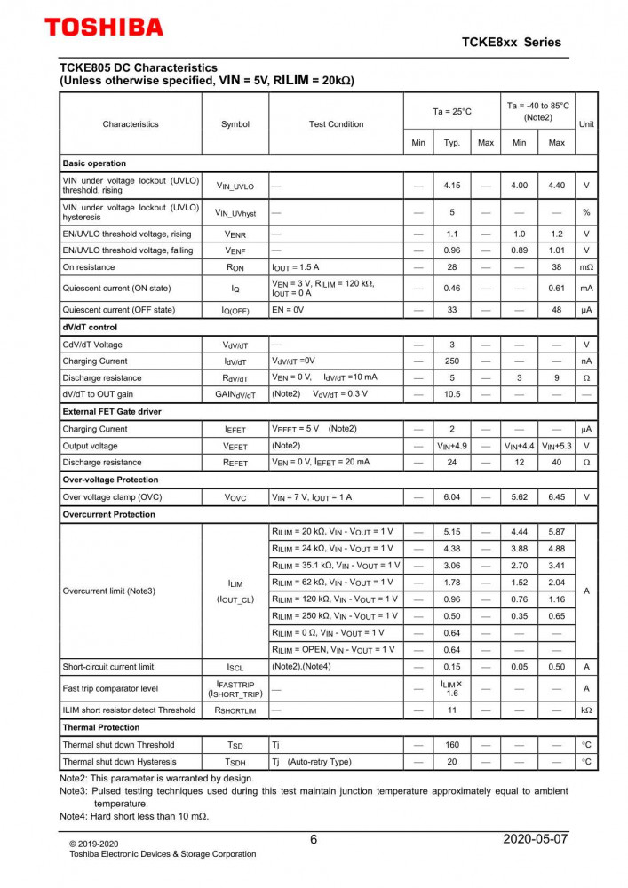 TCKE800NL datasheet page 6