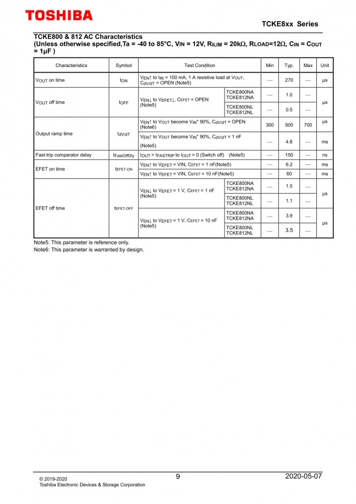 TCKE800NL datasheet page 9