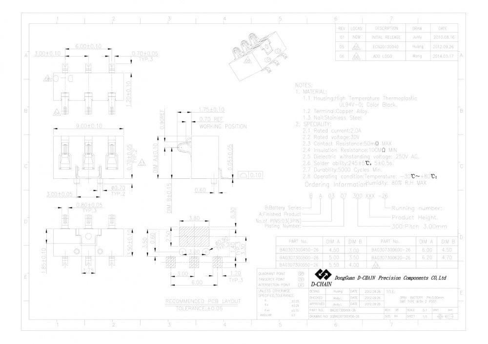 D-CHAIN BA0307300550-26 technical drawing