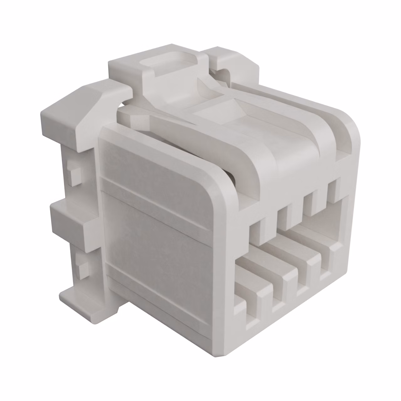 Micro-Lock Plus TPA Type Receptacle Housing, 1.25mm Pitch, Low-Halogen, Dual Row, Positive Lock, 8 Circuits, Natural (White) for sale