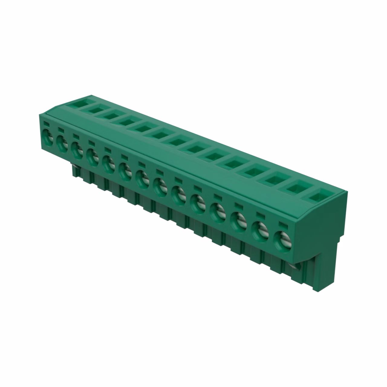 5.08mm Pitch Eurostyle Horizontal Plug, Green Housing, 14 Circuits for sale